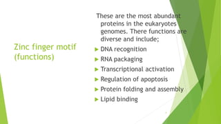 Zinc finger protein in drug discovery process | PPTX