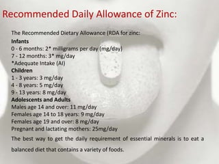 Zinc in body | PPTX