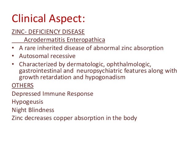 Zinc Deficiency Acrodermatitis Enteropathica Nutritional Pathology