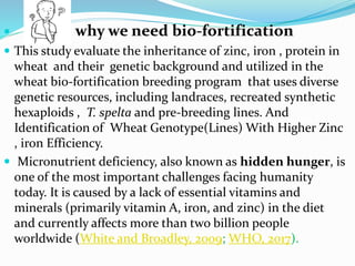 Zinc iron wheat biofortification | PPTX