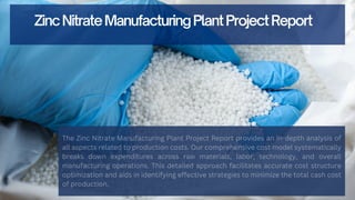 Zinc Nitrate Manufacturing Plant Project Report | PDF