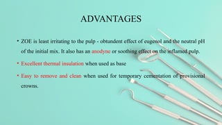 ZINC OXIDE EUGENOL CEMENTS PRESENTation endo | PPTX
