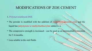 ZINC OXIDE EUGENOL CEMENTS PRESENTation endo | PPTX