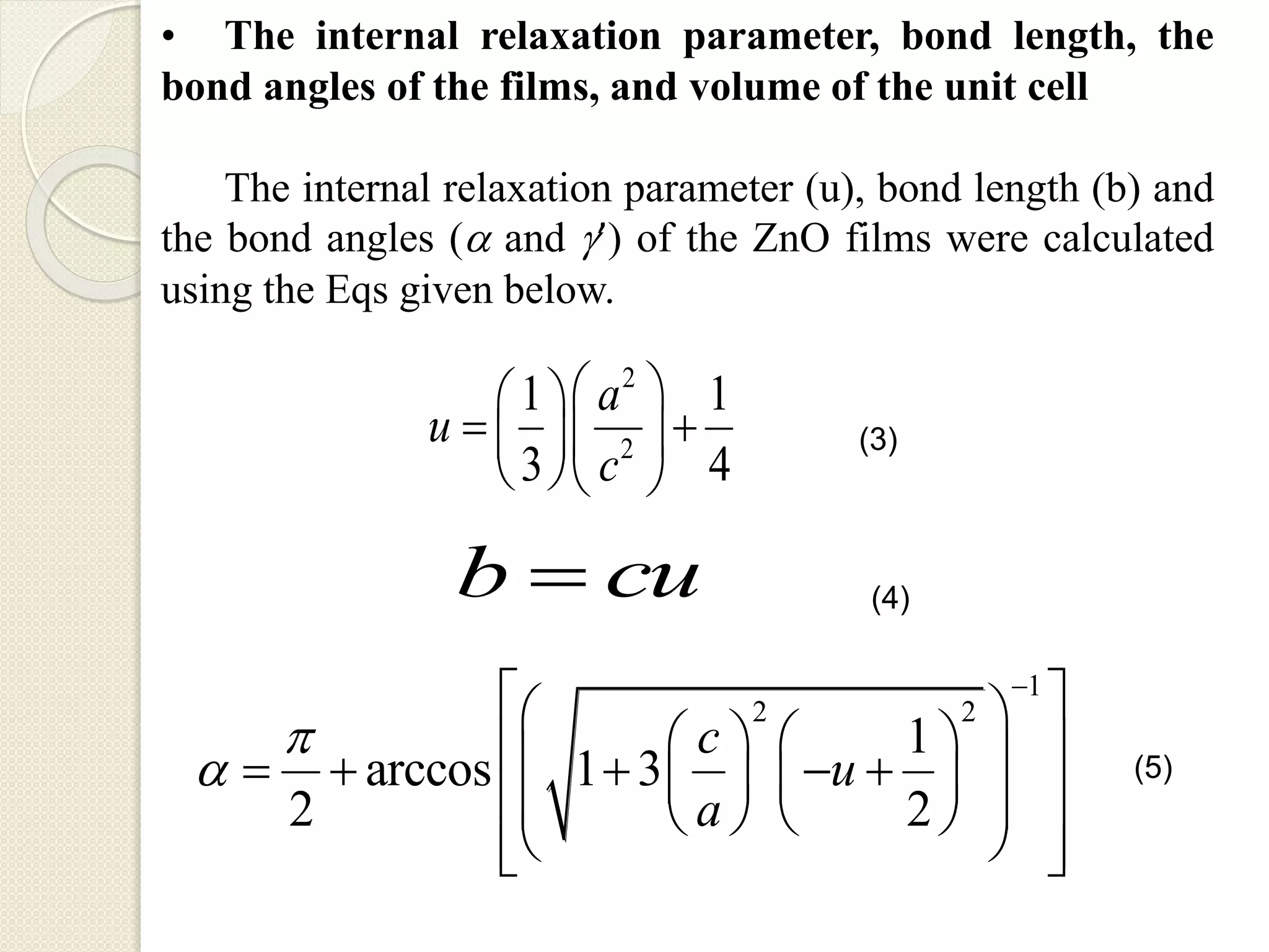 Zinc oxide thin film | PPTX