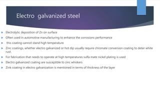 Zinc Production and Galvanizing | PPTX