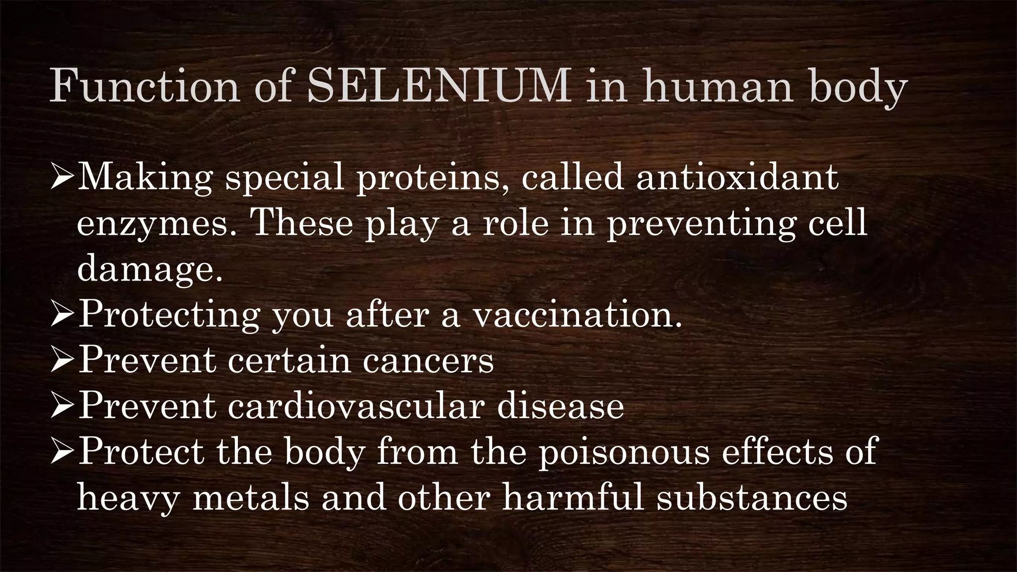 Zinc, selenium and chromium | PPTX