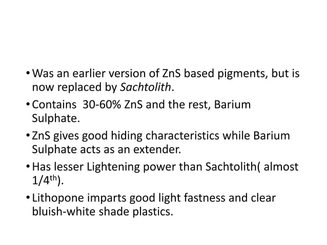 Zinc sulphide (zn s) | PPTX | Chemistry | Science