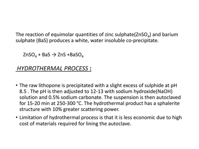 Zinc sulphide (zn s) | PPTX | Chemistry | Science