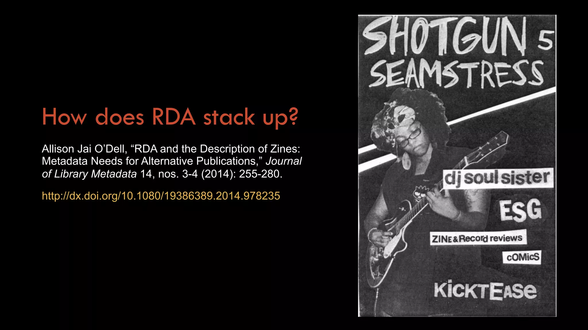 Cataloging Zines in an RDA Environment | PDF