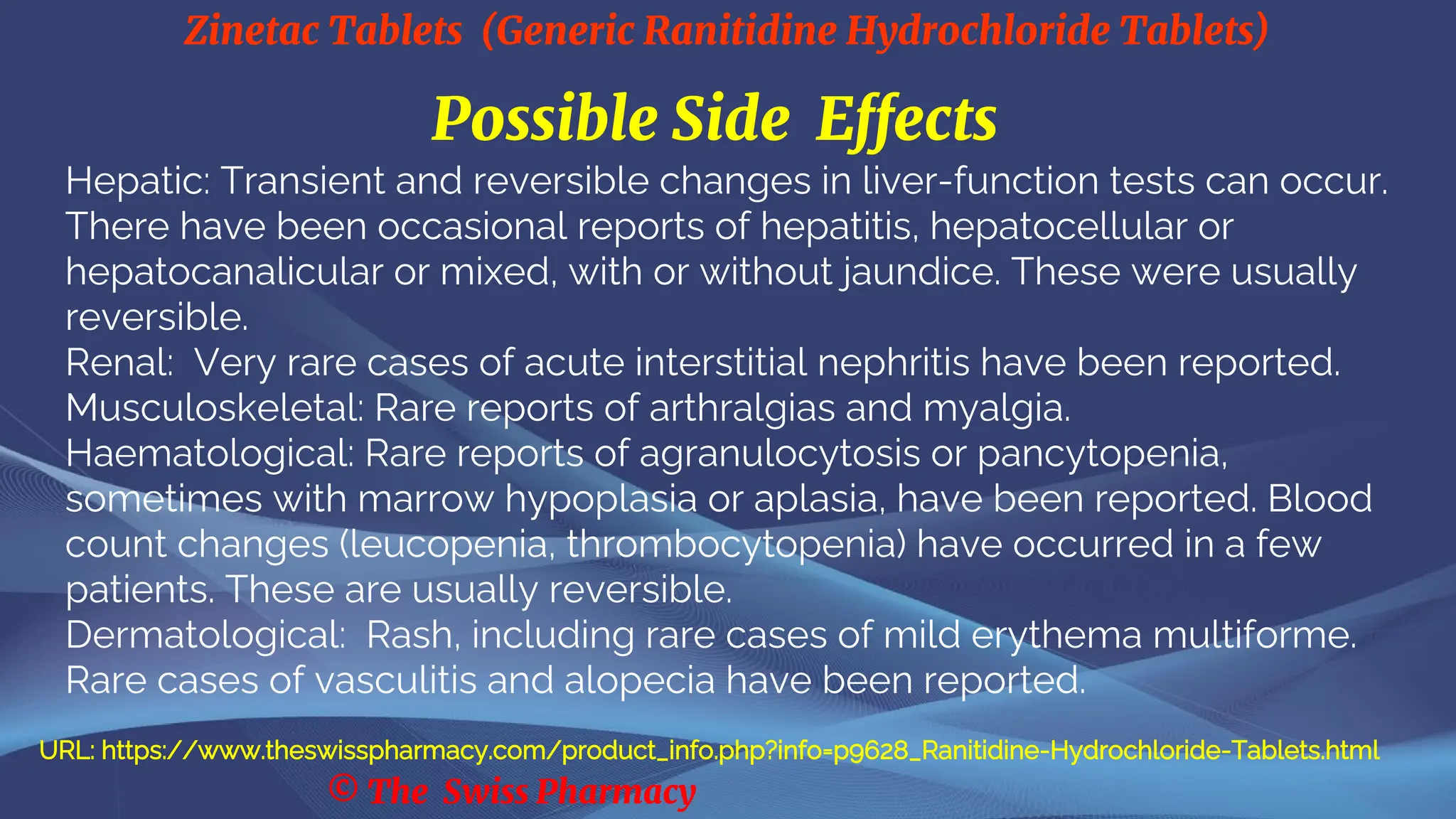 Zinetac Tablets (Generic Ranitidine Hydrochloride Tablets) | PDF