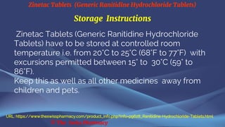 Zinetac Tablets (Generic Ranitidine Hydrochloride Tablets) | PDF
