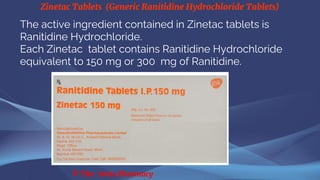 Zinetac Tablets (Generic Ranitidine Hydrochloride Tablets) | PDF