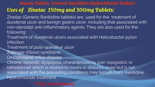 Zinetac Tablets (Generic Ranitidine Hydrochloride Tablets) | PDF