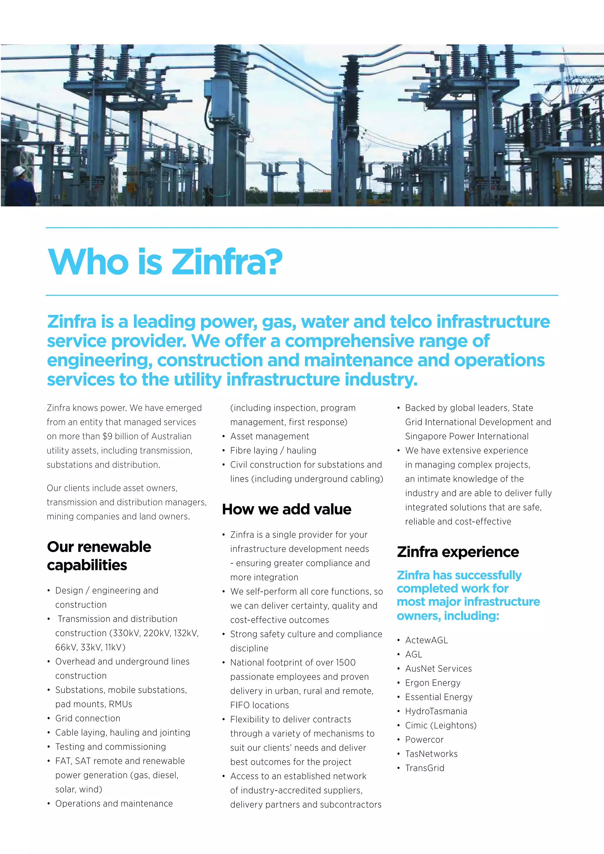 Zinfra Renewables Capability Statement | PDF
