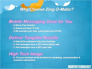Zing-O-Matic Presentation | PDF | Email | Internet