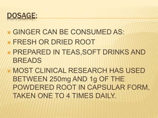 Ginger (Zingiber officinale) | PPTX