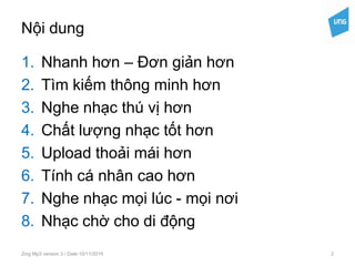 Zing mp3 version 3 | PPTX