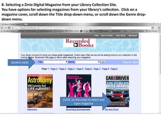 Zinio library patron guide sep2012 | PPT