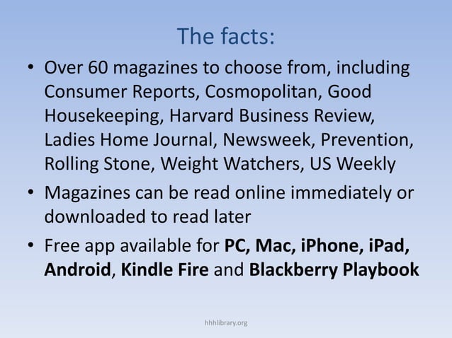 Zinio magazines | PPTX