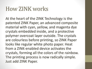 Zink printer | PPTX