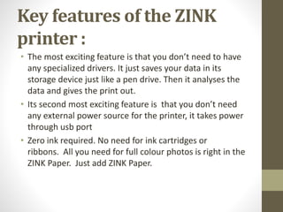 Zink printer | PPTX