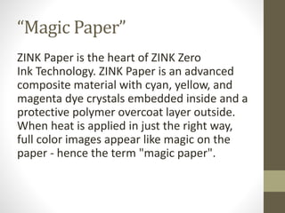 Zink printer | PPTX