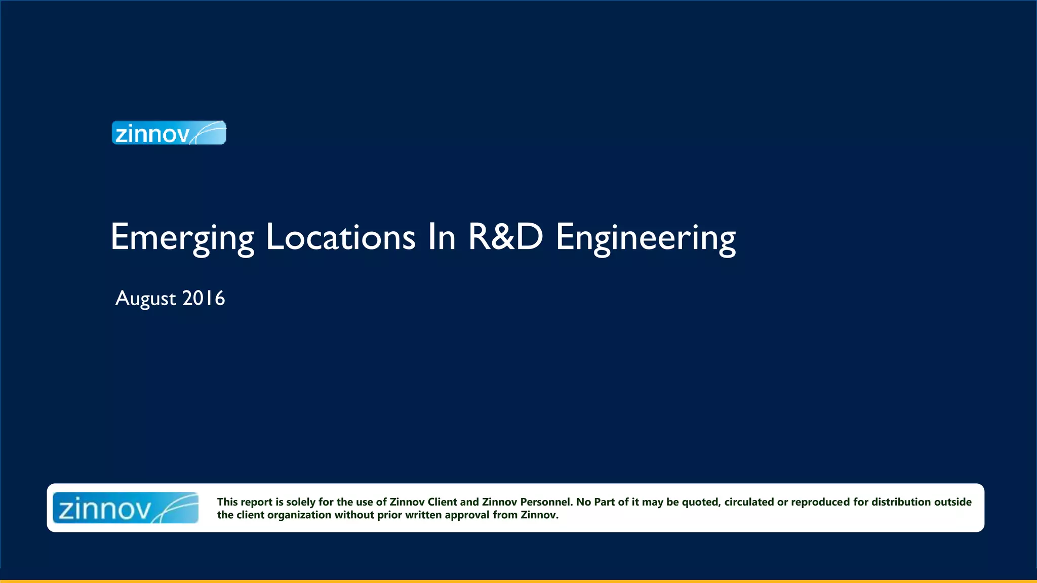 Zinnov DRAUP : Emerging Locations in R&D Engineering in Automotive | PDF