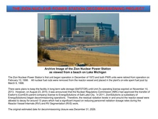 Zion Station Reactor Vessel Segmentation Presentation 19 pgs | PDF