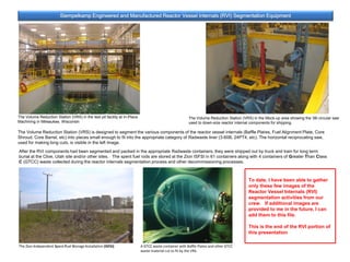 Zion Station Reactor Vessel Segmentation Presentation 19 pgs | PDF