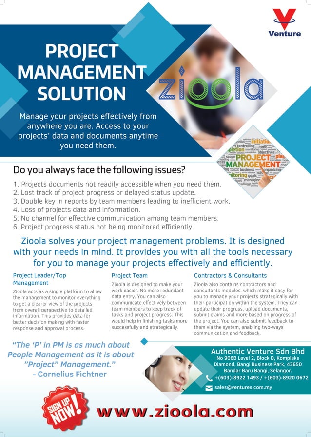 Zioola Project Management Flyer - English | PDF