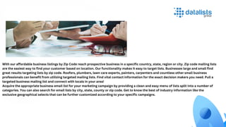 ZIPCODE DATABASE | PPT