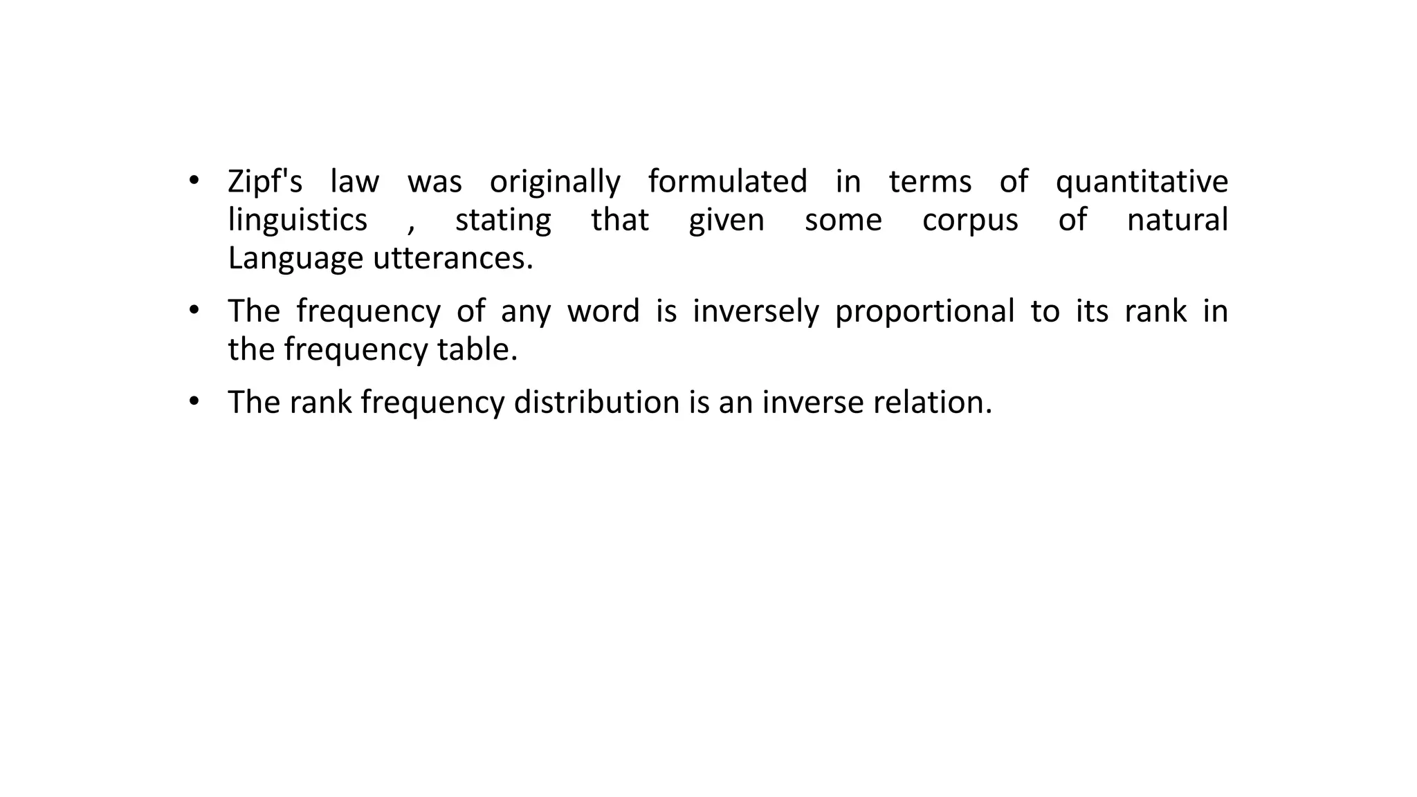 Zipf's law | PPTX