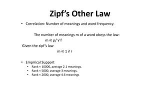 Zipf's law | PPTX