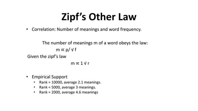 Zipf's law | PPTX