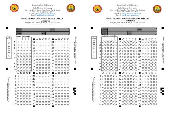 Zipgrade answersheet - copy