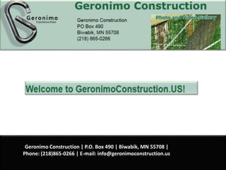 Zip line tours geronimo construction | PPTX
