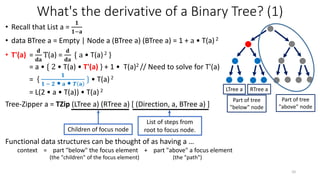 Zippers: Derivatives of Regular Types | PPTX