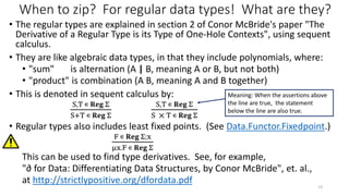 Zippers: Derivatives of Regular Types | PPTX
