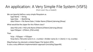 Zippers: Derivatives of Regular Types | PPTX