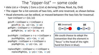 Zippers: Derivatives of Regular Types | PPTX