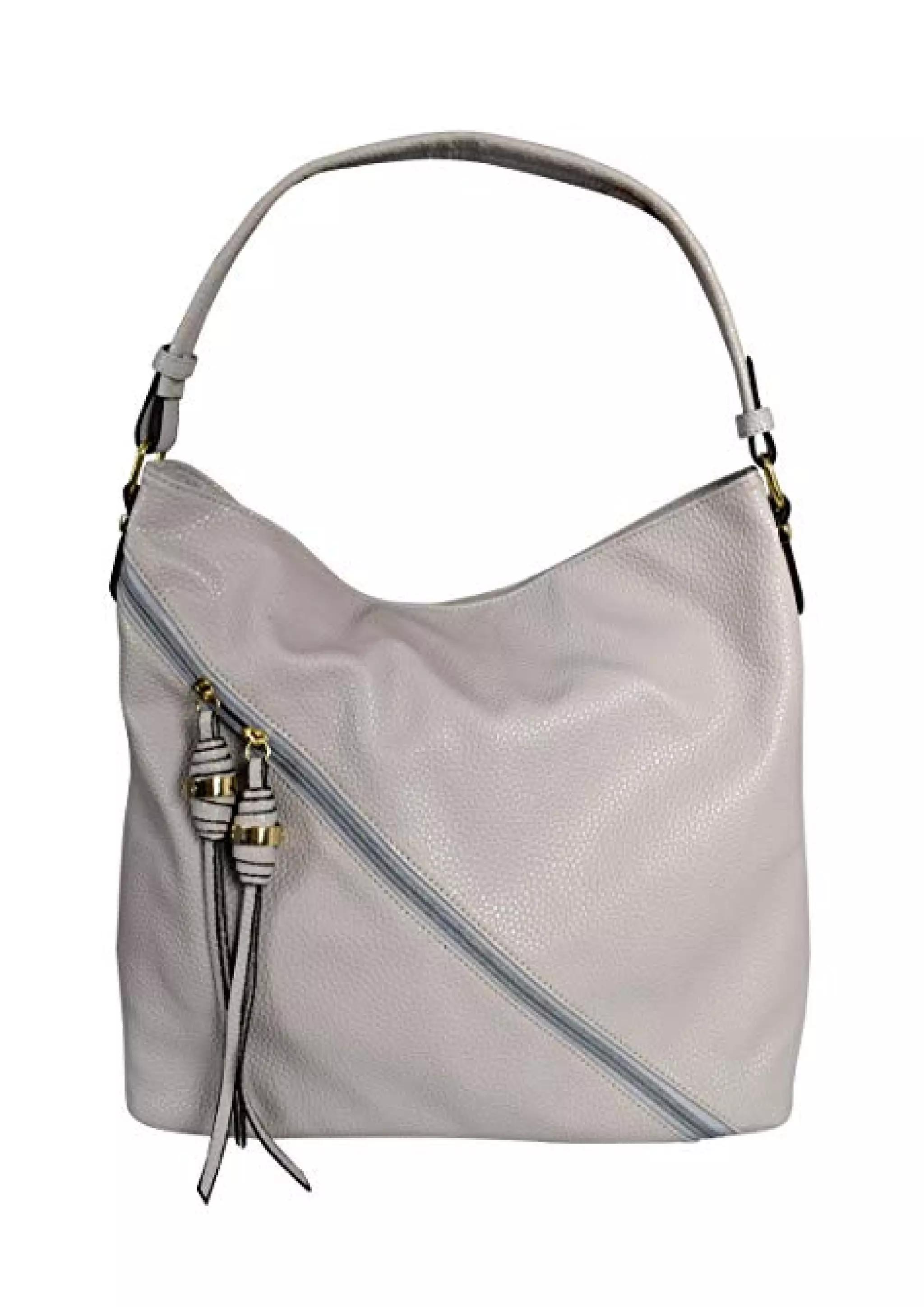 Zipper Smooth Hobo Shoulder Bag | PDF