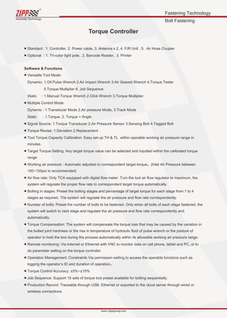 ZIPPTORK Torque control system catalog - 2020 July edition | PDF