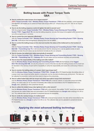 ZIPPTORK Torque control system catalog 2021 Edition | PDF