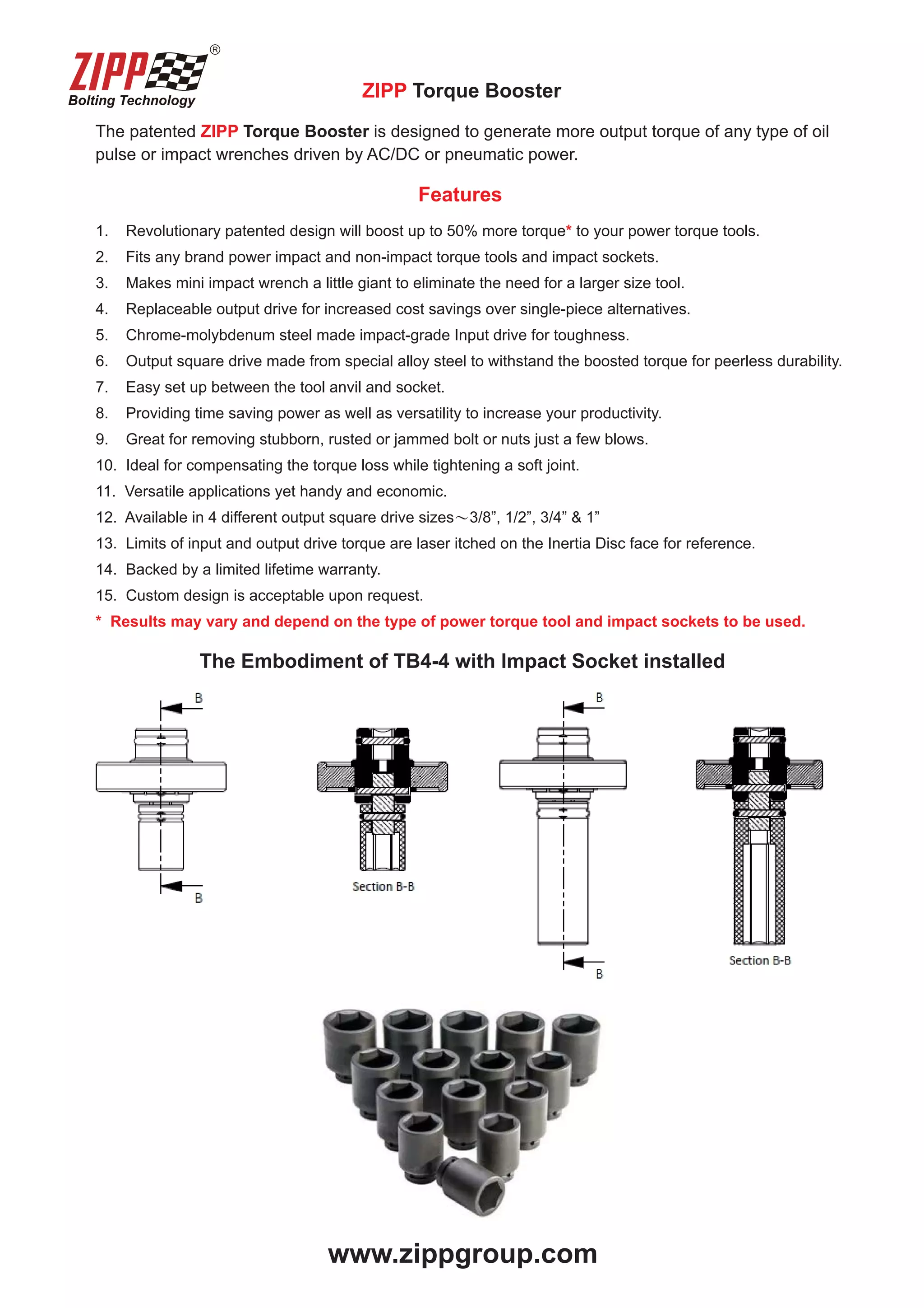 ZIPP Torque Booster | PDF