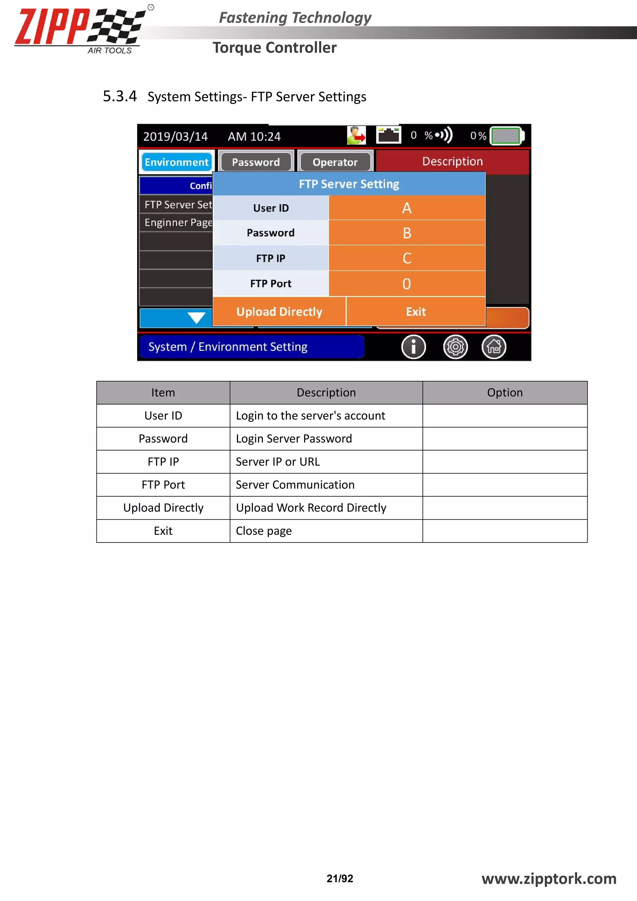 ZIPP torque controller operational manual | PDF
