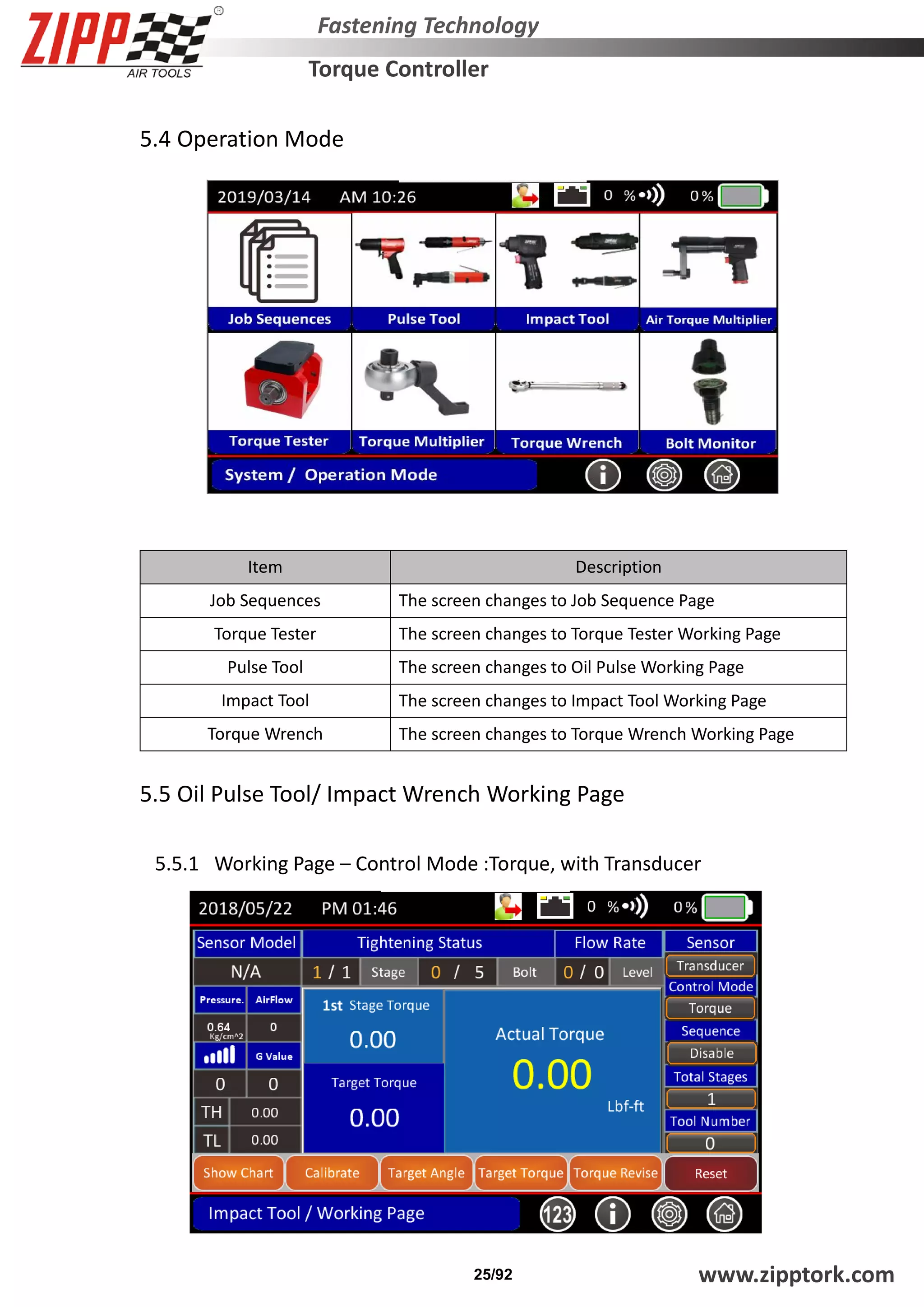ZIPP torque controller operational manual | PDF