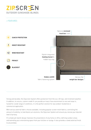 Zipscreen Consumer Brochure | PDF