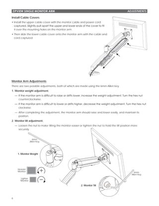 ZipView Single Monitor Arm - Assembly | PDF | Computer Peripherals | Computing