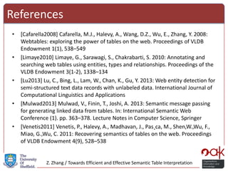 Towards Efficient and Effective Semantic Table Interpretation | PDF | Databases | Computer ...