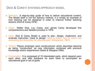 ZiqubuCM Dick & Carey model | PPTX